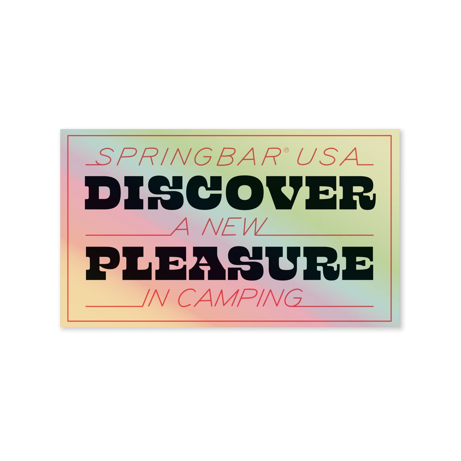 DISCOVER PLEASURE STICKER– Springbar